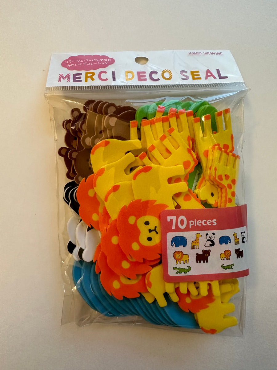 Kamio Zoo Animal Sponge Sticker Sack – kawaiipaperdream