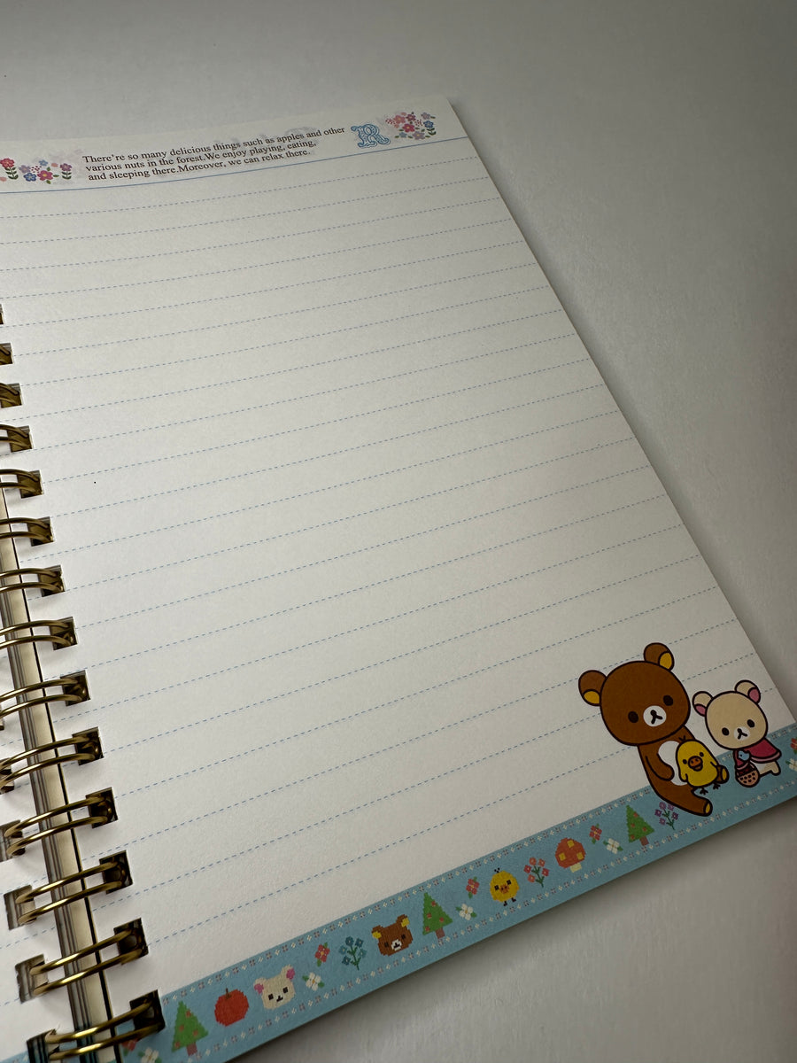 San-x 2010 Vintage Rilakkuma Rare Large Spiral Notebook – kawaiipaperdream