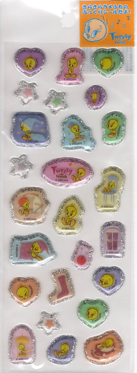 Sakamoto Vintage Tweety Bird Rare Puffy Sticker Sheet – kawaiipaperdream