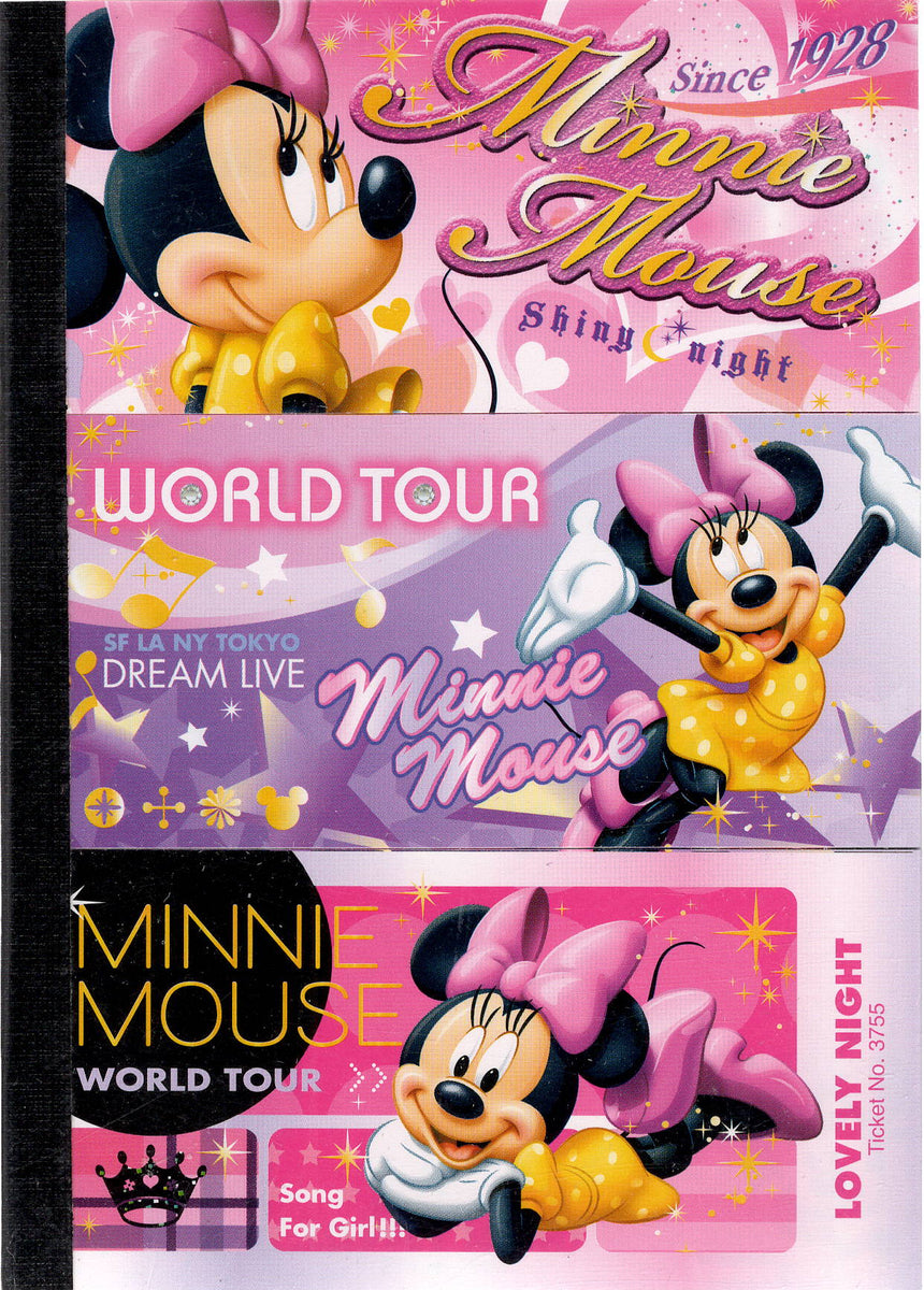 Disney Sun Star Vintage Minnie Mouse Large Memo Pad – kawaiipaperdream