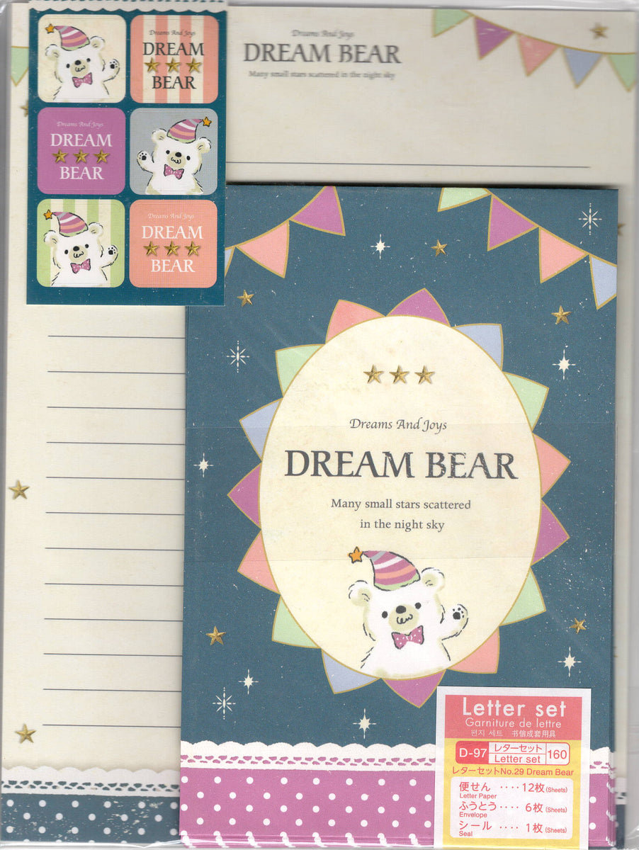 Daiso Dream Bear HTF Letter Set – kawaiipaperdream