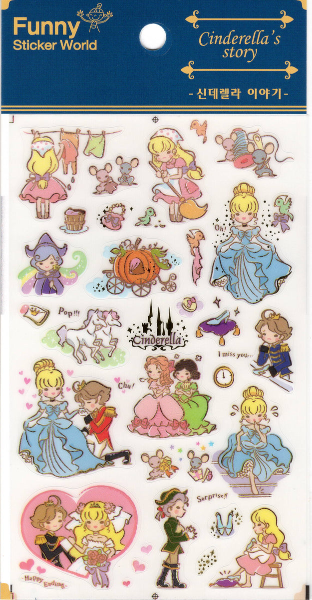 Cinderella Sticker Sheet – kawaiipaperdream