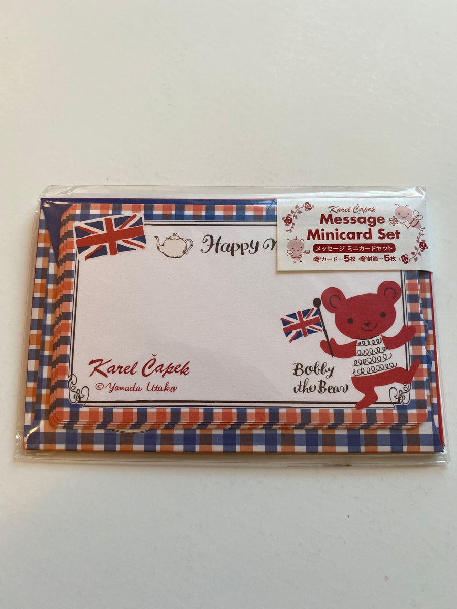 Karel Capek Bobby The Bear Mini Letter Set – kawaiipaperdream